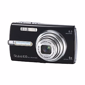 Olympus Stylus 830 8MP Digital Camera with Dual Image Stabilized 5x Optical Zoom (Black)