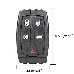 TOP-VIGOR 315MHz Keyless Entry Remote Car Key Fob NT8TX9, Smart Chip 5 Button Key Fob Replacement for Land Rover LR2 2008 2009 2010 2011 2012