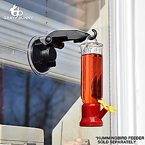 Gray Bunny Hummingbird Feeder Window Mount Suction Cup, 2-Pack, Window Bird Feeder Hanger for Small Hummingbird Feeders
