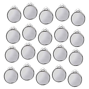 SEWACC 60 pcs Pendant Blanks Blank Pendant Trays Dangle Earrings Earring Stud Settings Clip on Earring Findings Clip on Hoops Flat Earrings Earring Setting Tray Clip-on Bezel Women's