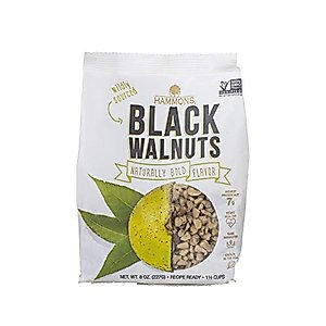 Hammons Black Walnuts, Recipe Ready, 8 oz, Highest Protein Nut, Heart Healthy, Non-GMO, Naturally Gluten-Free, Top Keto Nut (Packaging May Vary)