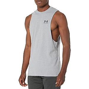 Under Armour UA Sportstyle Left Chest Cut-Off XXL Steel Light Heather
