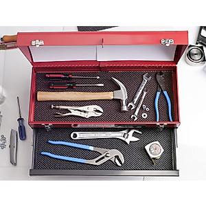 Duck Brand 283551 Supreme Easy Liner Non-Adhesive Shelf Liner, 12" x 8', Black