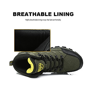 Succttssful Mens Hiking Boots Non-Slip Backpacking Mountaineering Shoes Breathable & Comfortable Ankle Boots for Trekking Hiking Camping