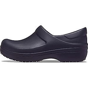 Crocs Women's Neria Pro II LiteRide Clog | Slip Resistant Work Shoes, Black, 8