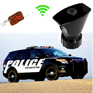 Viping Car Remote Horn Car Horn Siren 100W Air Horn Police Car Siren Horn Siren Speaker Speaker System Truck horn Alarm Horn for Any 12V Truck Lorry Boat car ect