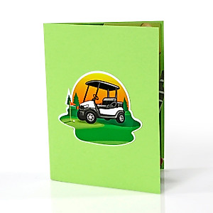 CUTPOPUP Birthday Card for Men, Fathers Day Card Pop Up, Father's Day, Birthday 3D Greeting Card for Husband, Son, Dad, Grandpa (Golf)