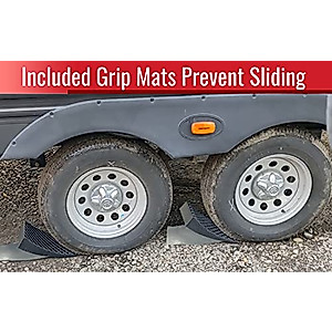 Beech Lane Stackable Camper RV Leveler, Patent Pending Stacking Feature, Fits All Dual Axle Campers Without Cutting, Reduces Steep Curve for Easier Fine Tuning (12" Length- 2 Pack with Carrying Bag)