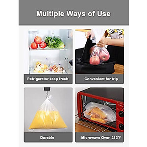 9.8 X 13.8 Inch Plastic Produce Bags Roll, 1000 Bags of 1 Big Roll for Fruits, Vegetable, Bread, Clear Kitchen Food Storage Bags (Medium)