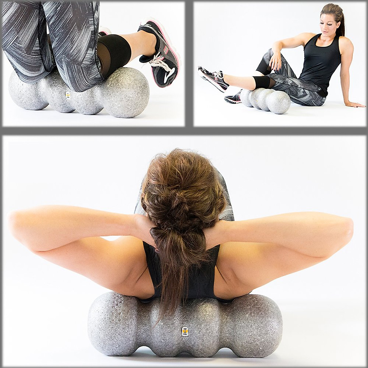 Rollga STANDARD - The BETTER Foam Roller for Flexibility, Muscle Recovery, Back & Neck Massage, & Exercise (Silver)