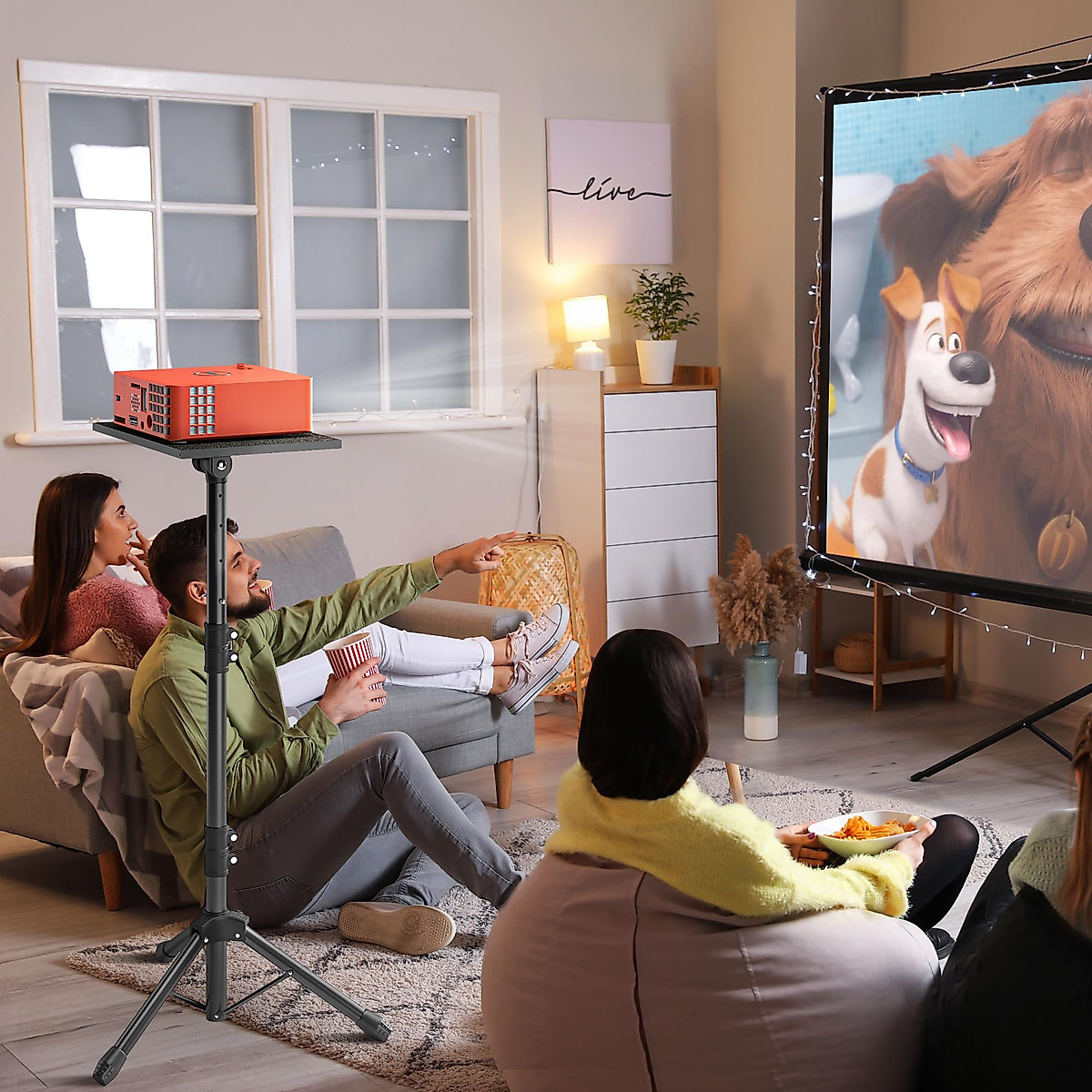 OPKING Projector Stand - Adjustable & Portable Tripod