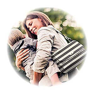 LillyBit Uptown Diaper Clutch (Black and White Stripes)