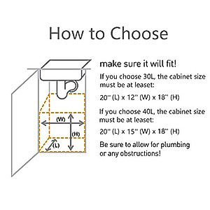 MYOYAY Double Pull Out Under Cabinet Trash Can with Lid 10L + 20L (8 Gallon) Kitchen Cabinet Garbage Can Sliding Out Under Counter Waste Bin, 30 Liters