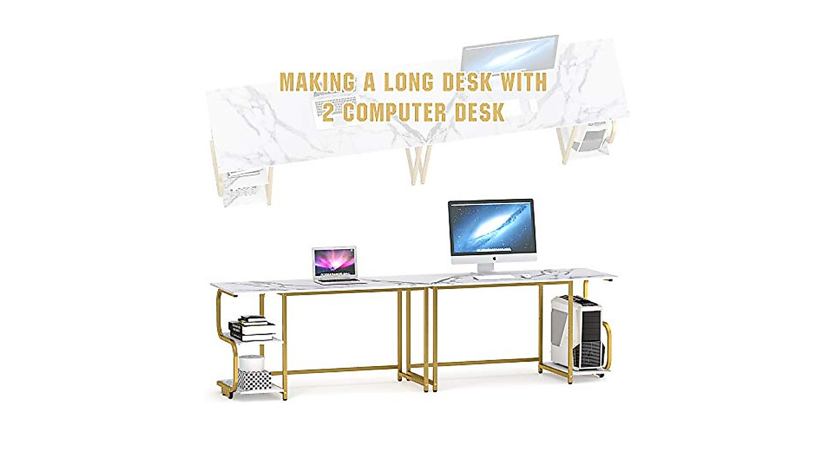 Teraves 47" Reversible Desk for Small Spaces