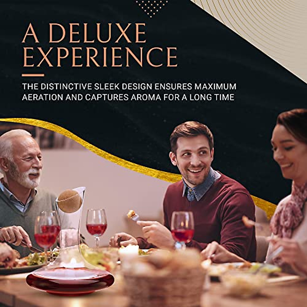 Le Portteus Wine Decanter With Stopper And Cleaning Beads, Hand Blown Glass, Crystal Decanter Wine Carafe And Aerator, Perfect Wine Gifts For Wine Lovers And Newlyweds