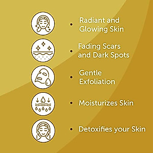 Turmeric Face Mask for Sensitive Skin - Deep Pore Cleansing Mask - Skin Moisturizing Face Mask - Organic Face Mask Skin Care with Manuka Honey, Kaolin Clay and Bentonite Clay Mask (3oz)