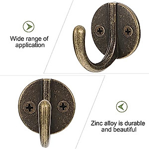 Angoily Wall Mount Clothes Rack 10pcs Bathroom Towel Hook Coat Hook Racks Alloy Clothes Hanger Classic Heavy Duty Wall Mounted Metal Hook Pothook for Garage Kitchen Door Wall Hanger Hooks