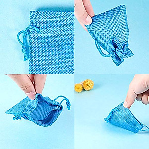 PH PandaHall 15 Color Burlap Packing Pouches Drawstring Bags 2.7x3.5'' Advent Calendar Bags Xmas Gift Bag Packing Storage Linen Jewelry Pouches for Wedding Party Shower Birthday Christmas Jewelry