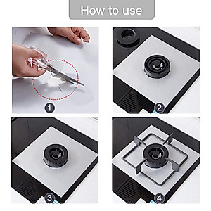 liboyixi Stove Burner Covers 8 Pack Reusable Gas Range Cuttable,Easy to CleanProtectors,Non-stick Stovetop Burner Liner Cover-Size 10.6"x 10.6"-Double Thickness 0.2mm,BPA Free, Heat-resistant。
