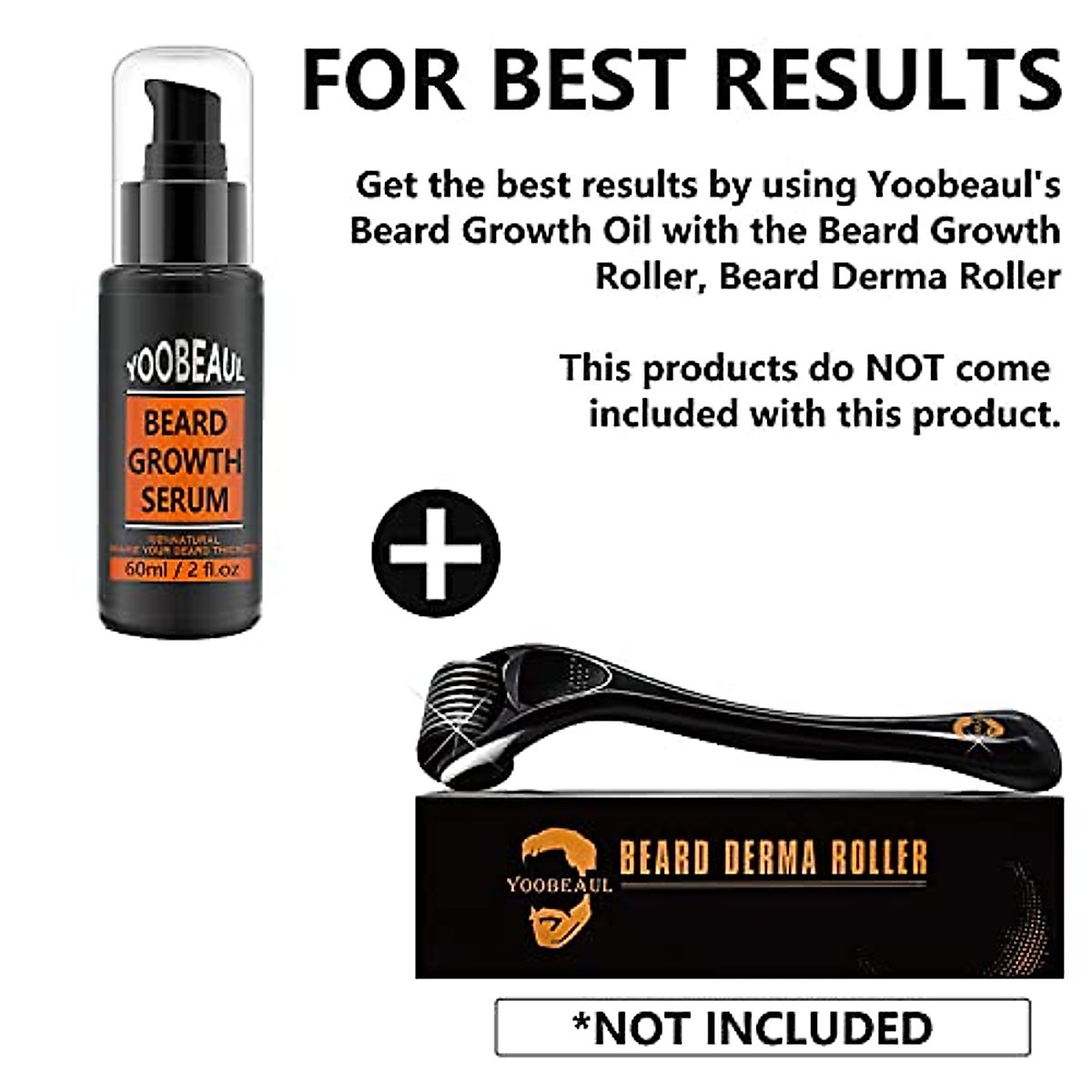 Beard Growth Oil, Beard Growth Serum, 60ML Naturally Powerful, Full, Thick, Masculine Facial Hair Treatment for Men, Beard Oil for Men Growth, Grow A Thicker Beard Fast, Beard Oil for Beard Growth
