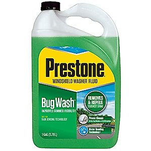 Prestone Bug Wash Windshield Washer Fluid, 1 Gallon
