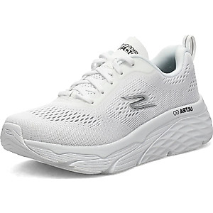 Skechers Women's MAX Cushioning Elite-Destination Point Sneaker, White, 8