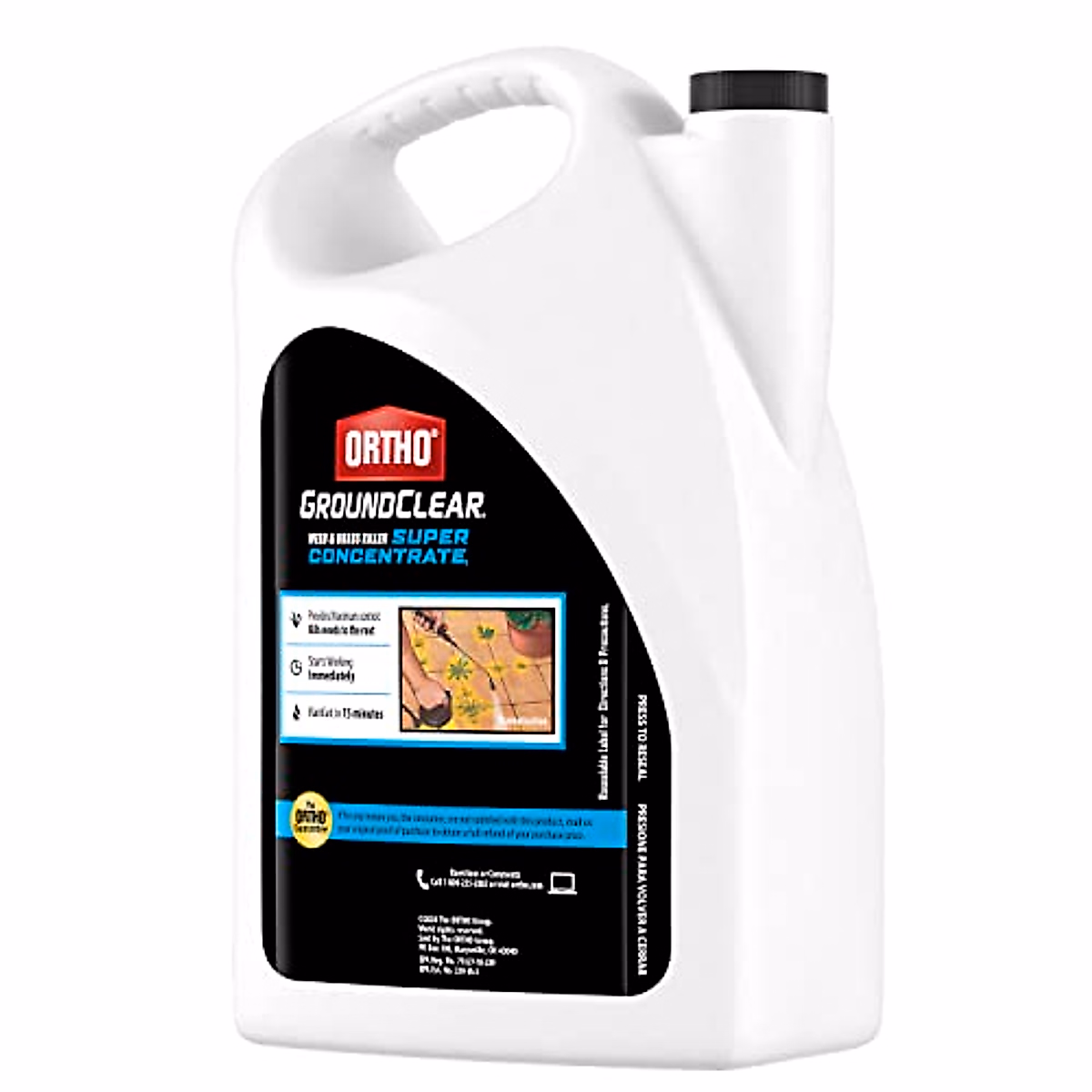Ortho GroundClear Weed and Grass Killer Super Concentrate1: Treats up to 8,960 sq. ft., Fast Acting, Kills to the Root, 1 gal.