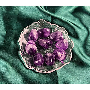 10 Packs Amethyst Natural Healing Crystals Amethyst Crystals Natural Tumbled Polished Stones Palm Worry Stone Chakra Reiki Balancing
