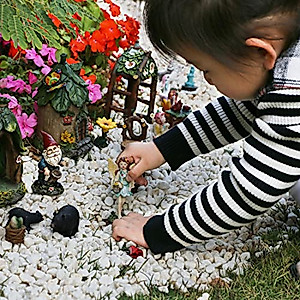 BangBangDa Miniature Fairy Garden Accessories Outdoor - Small Fairies Figurines Items Fairy House Table Chair Set Fairy Garden Fairies Kit for Kids Fairy Figures Mini Garden Ornaments