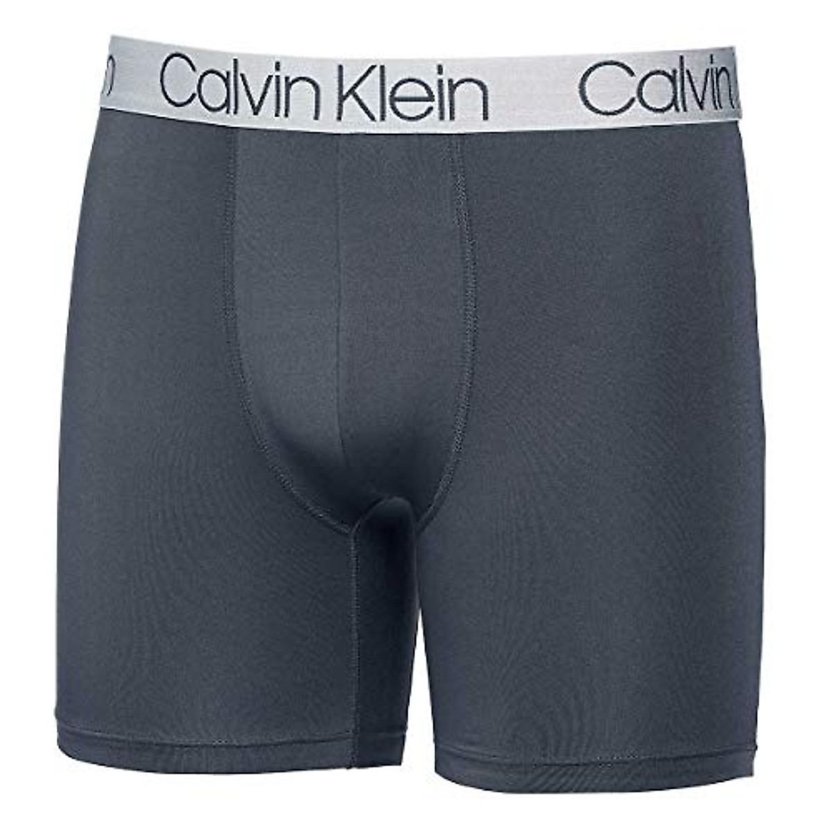 Calvin Klein Mens 3 Pack Chromatic Microfiber Boxer Briefs (Black/Grey/Black, Large)