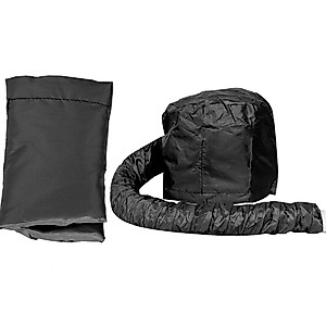 Hair Drying Cap, Portable Hair Drying Cap Hat Hair Blow Dryer Bonnet Attachment Black