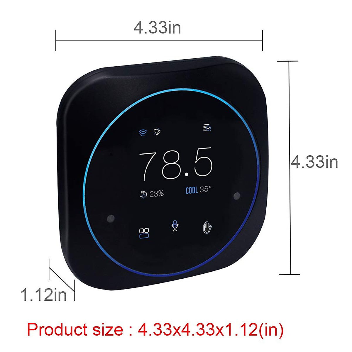 SASWELL Alpha Smart Thermostat with Voice Control, Connected Control Smart Phone Wi-Fi Thermostat, Touchscreen Color Display, DIY, Built-in Alexa. T18UTW-7-WIFI.