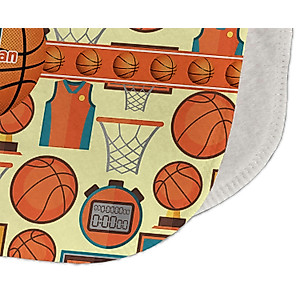 Personalized Basketball Burp Cloth - Fleece w/Name or Text