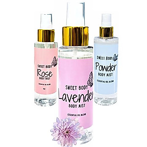Sweet Body LAVENDER Soft & Fresh Women’s Body Mist, Fine Fragranced Body Perfume Misting Spray, Sensual light scent Fragrance, Hair & Body Spritz Essential Oils 4oz. (Lavender) Pack of 1