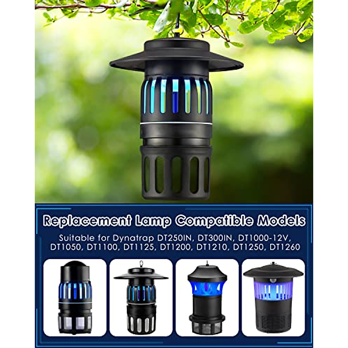 4 Pack 41050 7W Replacement Bulbs for Dynatrap DT1050 DT1100 DT1250, 1/2 Acre Replacement Bulb U Shape Replacement Bulbs Light for DynaTrap