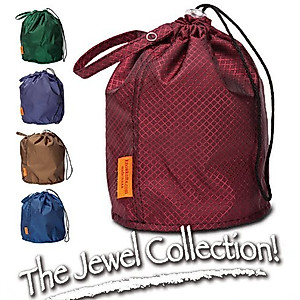 Ruby Red Jewel Large GoKnit Pouch Project Bag w/ Loop & Drawstring