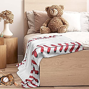 KING DARE Baseball Blanket for Boys Adults, Baseball Gifts for Boys 6 7 8 9 10 11 12 Years Old Baseball Lovers, Kids Toddlers Teens Sport Baseball Print Throw Blanket - Baseball 50x60 Inch