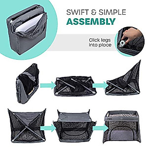 2 in 1 Travel Crib & Bassinet – Lightweight, Pack Play-Yard for Infants & Toddlers. Simple Assembly & Easily Collapsible. Portable Crib, Baby Bed. Mattress & Fitted Sheet Included