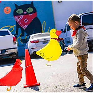 Borang Pack of 6 Walking Animal Balloons Farm Animal Balloon Birthday Party BBQ Party Décor(Pony,Duck,Rooster,Cow,Pig,Sheep)