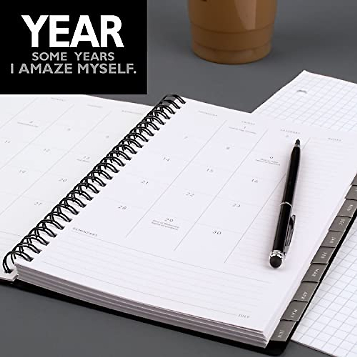 AT-A-GLANCE 2022-2023 Planner, Weekly & Monthly Academic, 5-1/2" x 8-1/2", Small, Elevation, Black (75101P05)