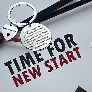TGBJE New Job Gift Congratulations On Your New Job Keychain Gift Congratulation Gift Coworker Leaving Gift First Job Gift (Congrats new job)