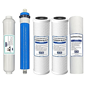 Compatible to Honeywell RO-9100 Compatible 5 Stage Reverse Osmosis Replacement Filter Bundle (50 GPD, Universal)