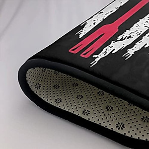 Reflective American Flag Firefighter Thin Red Line Fire Department Area Rug Large Size Family Living Room Bedroom Office Area Carpet 72"x48"