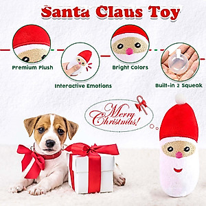 HOHOM Christmas Dog Toys, 9 Pack Luxury Puppy Chew Toy, Cotton Squeaky Plush Toys for Small Dogs, Durable Interactive Rope Treat Dog Ball and Bones, Rubber Teething Toys for Puppies Dogs