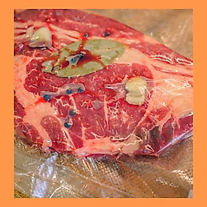 ROHOPE Vacuum Sealer Rolls ,Food grade 7 layers, Heavy Duty, BPA Free,Great for Vacuum storage, Sous Vide or Meal Preparation (2PACK 11.8" × 16.5')