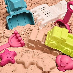 FUN LITTLE TOYS 14PCS Beach Sand Toys Set, Sandbox Toys for Toddlers 1-3, Beach Bucket, Beach Shovel Tool Kit, Rakes, Sand Mold for Kids Summer Outdoor Indoor Beach Fun