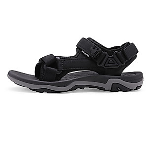 DREAM PAIRS Womens Arch Support Hiking Sandal Sport Outdoor Athletic Comfortable Summer Beach Water Sandals, Black-10 (Dsa214)