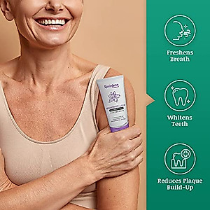 SprinJene Natural SLS Free Fluoride Free Toothpaste for Sensitive Teeth & Gum, Fresh Breath & Helps Dry Mouth Vegan Dye Free 1 Pack (Improved)