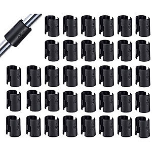 Swesy 72 Pack 36 Pairs Wire Shelving Shelf Lock Clips for 1 inch Post- Shelving Sleeves Replacements for Wire Shelving System