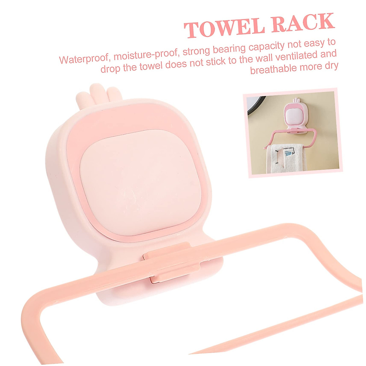 Alipis 6 Pcs Towel rack single towel bar hand towel storage towel ring holder blanket storage for living room wall mounted towel holder towel hanger for bathroom set child no trace pp